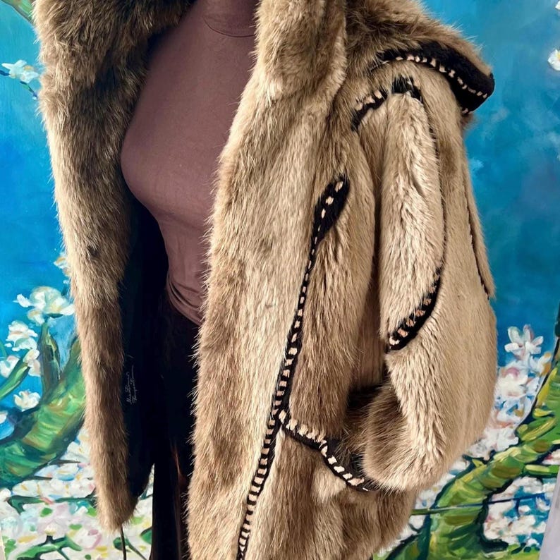 Vintage American Mink Fur Parka – Inuit Eskimo Style Coat, L-XL - Etsy