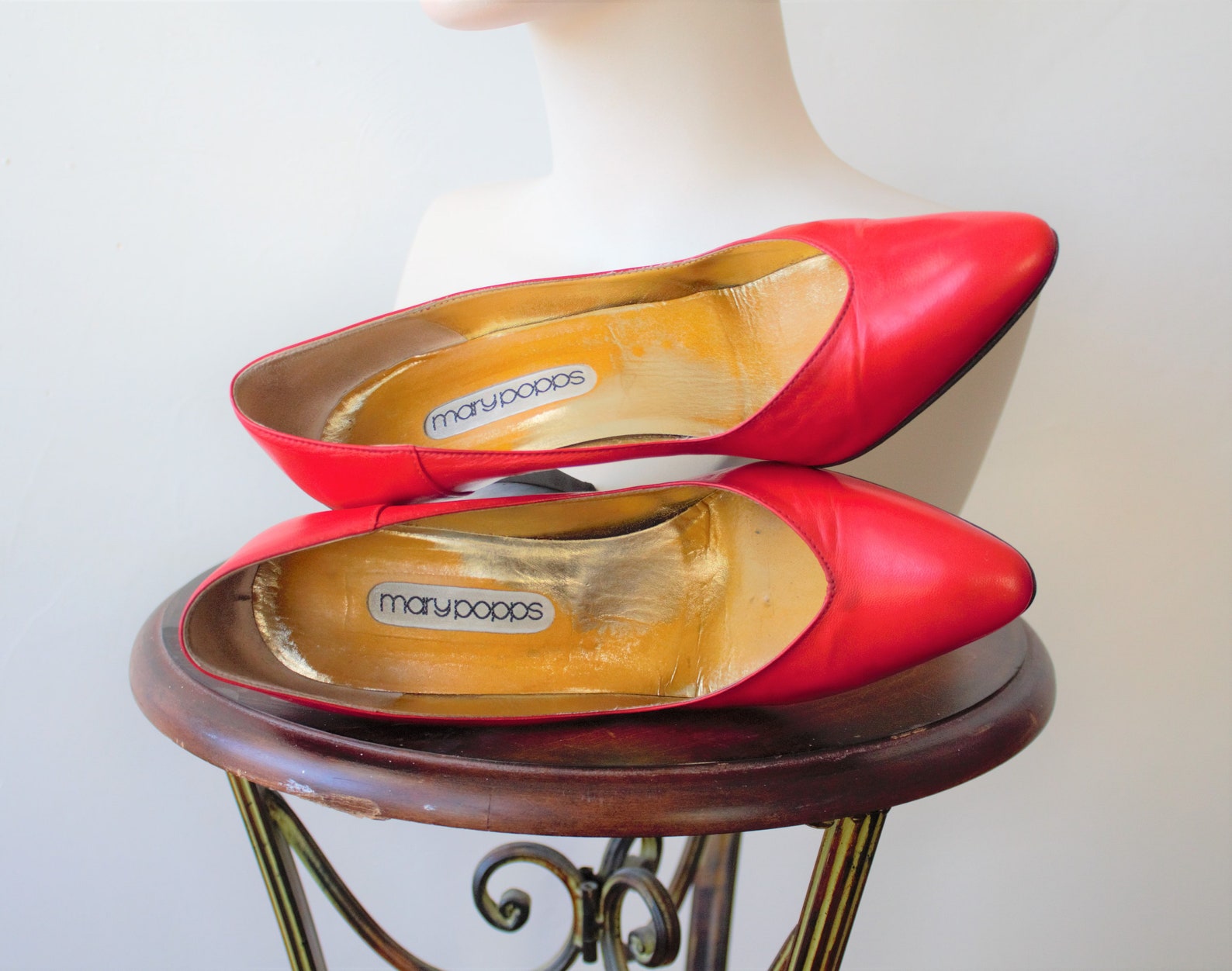 Rote High Heels 80er Jahre Schuhe rote Pumps Mod Schuhe Leder | Etsy