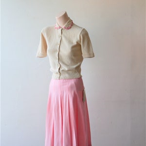 Wool Skirt Secretary Dress Office Skirt Pink Box Pleat Skirt - Etsy