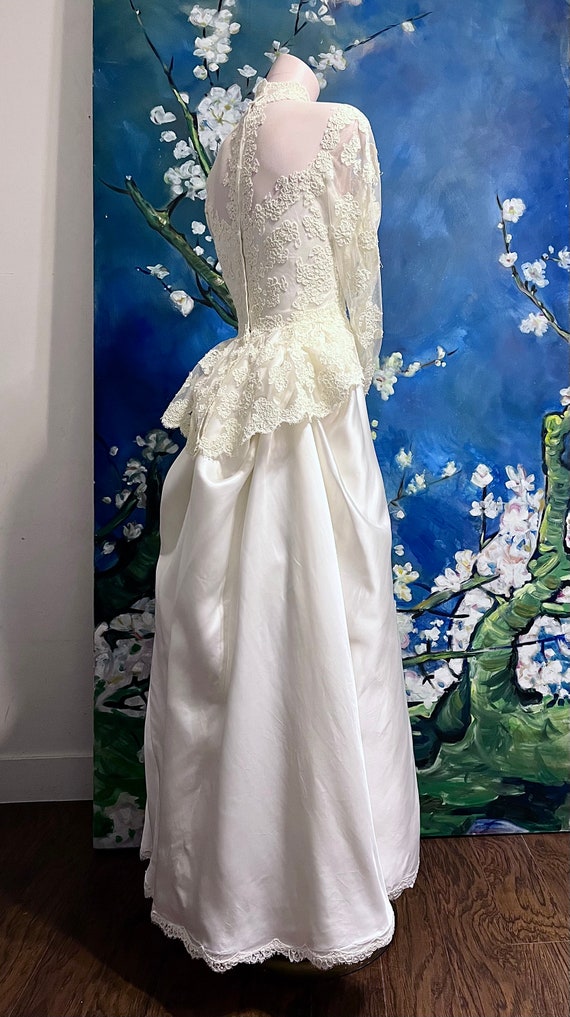 70s Western Prairie Princess Bride Cream Wedding Dres… - Gem