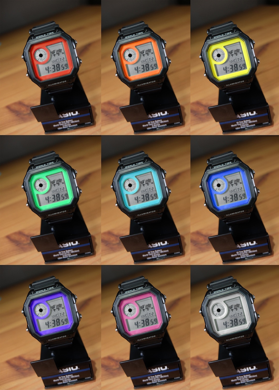 5 Color Pack bullseye Faceplate Casio Royale faceplate ONLY - Etsy