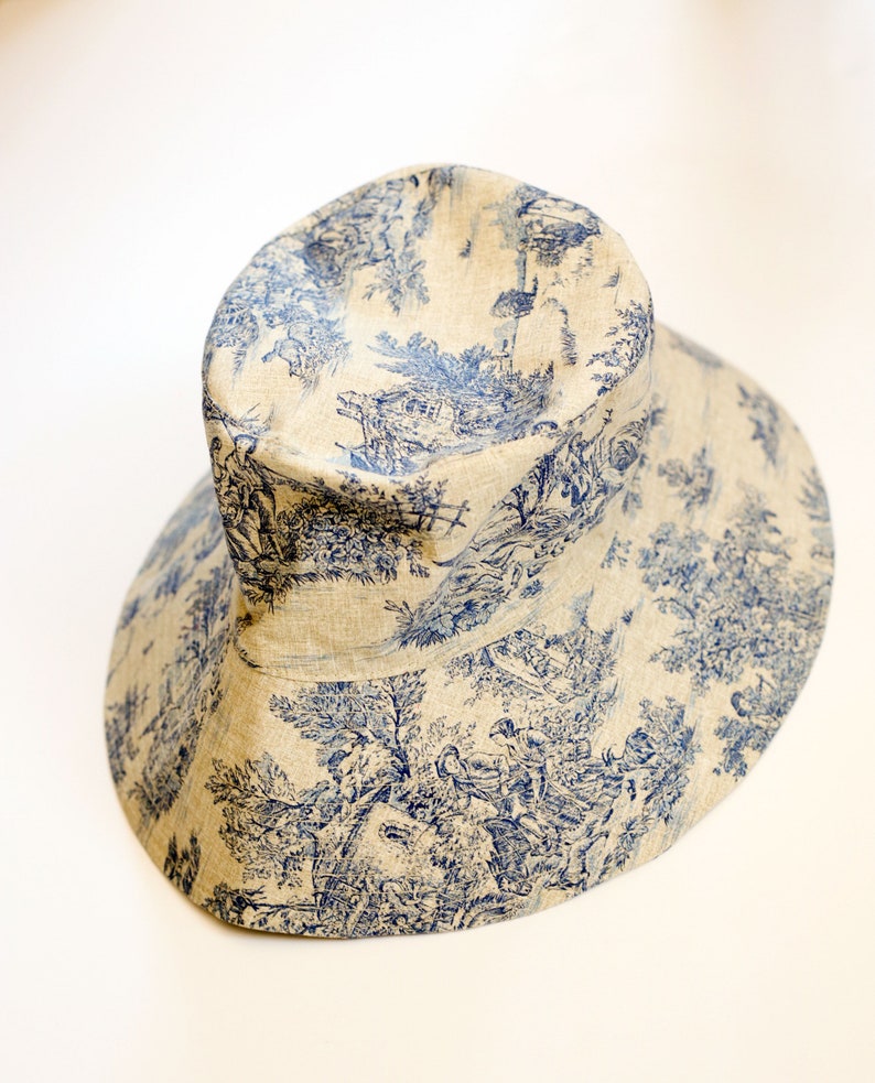 Fashion Bucket Hat For Women Toile De Jouy Accessories | Etsy