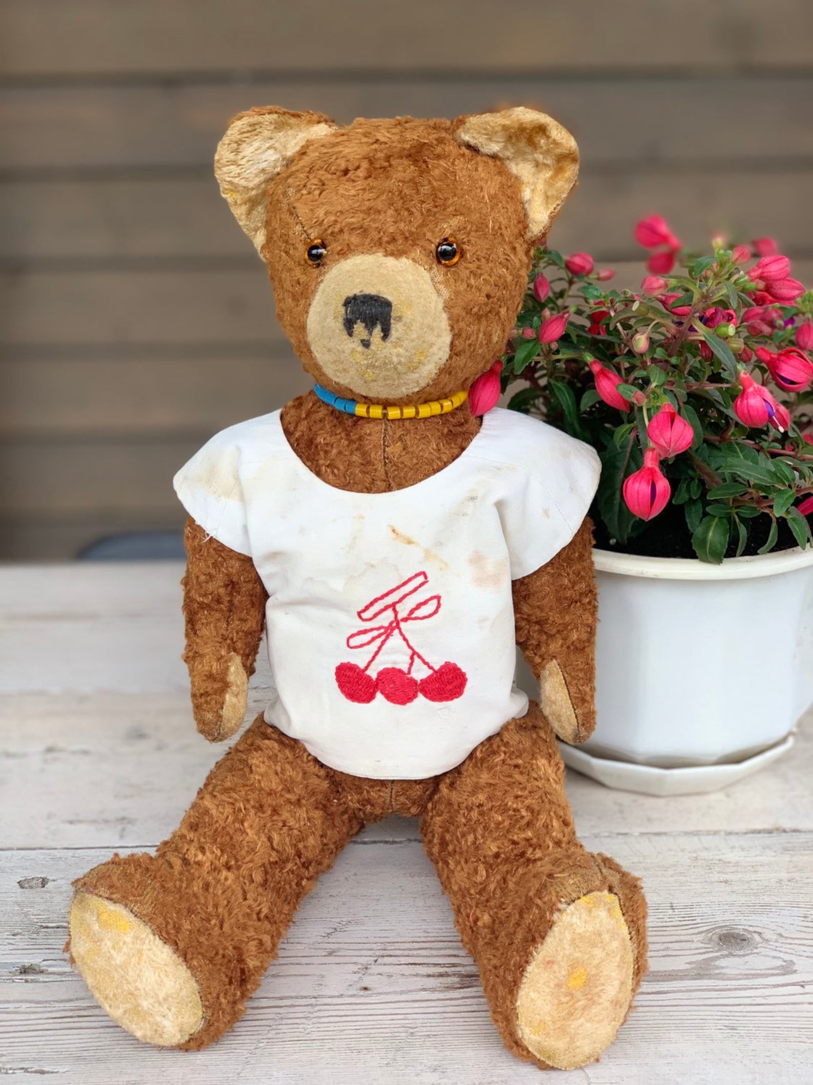 Antique Teddy Bear French Vintage Plush Teddy Stuffed With | Etsy