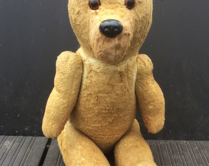 Antique Teddy Bear French Vintage Teddy Bear Stuffed With Straw - Etsy