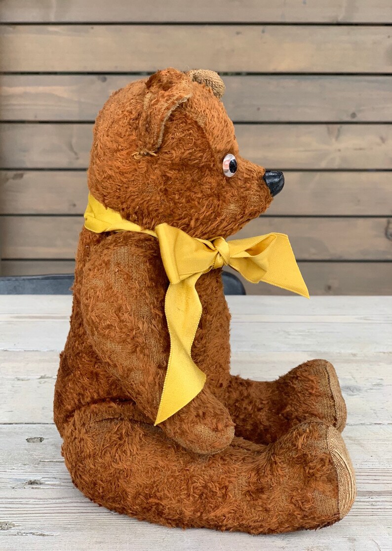 Antique Teddy Bear French Antique Teddy Stuffed With Straw - Etsy