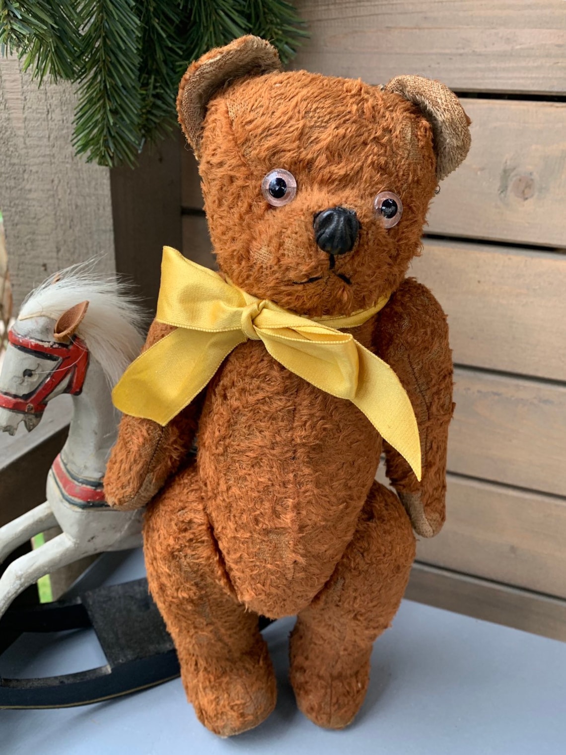 Antique teddy bear French antique teddy stuffed with straw | Etsy