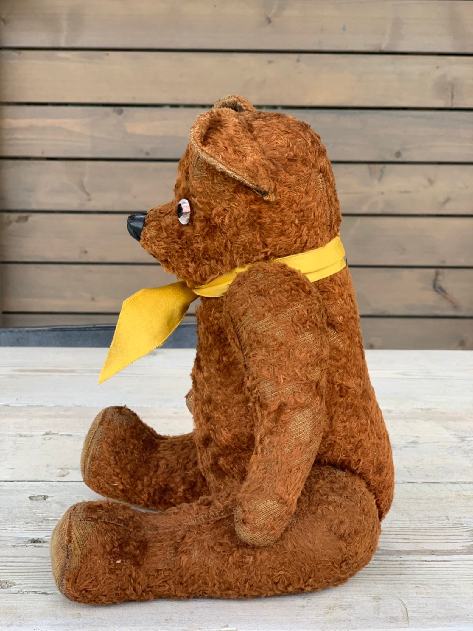 Antique teddy bear French antique teddy stuffed with straw | Etsy