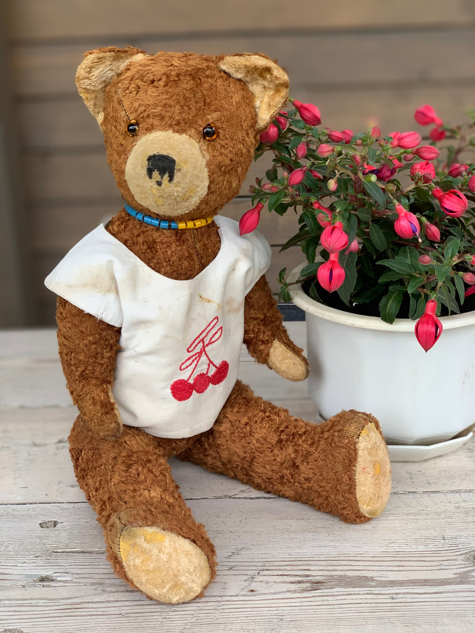 Antique Teddy Bear French Vintage Plush Teddy Stuffed With | Etsy