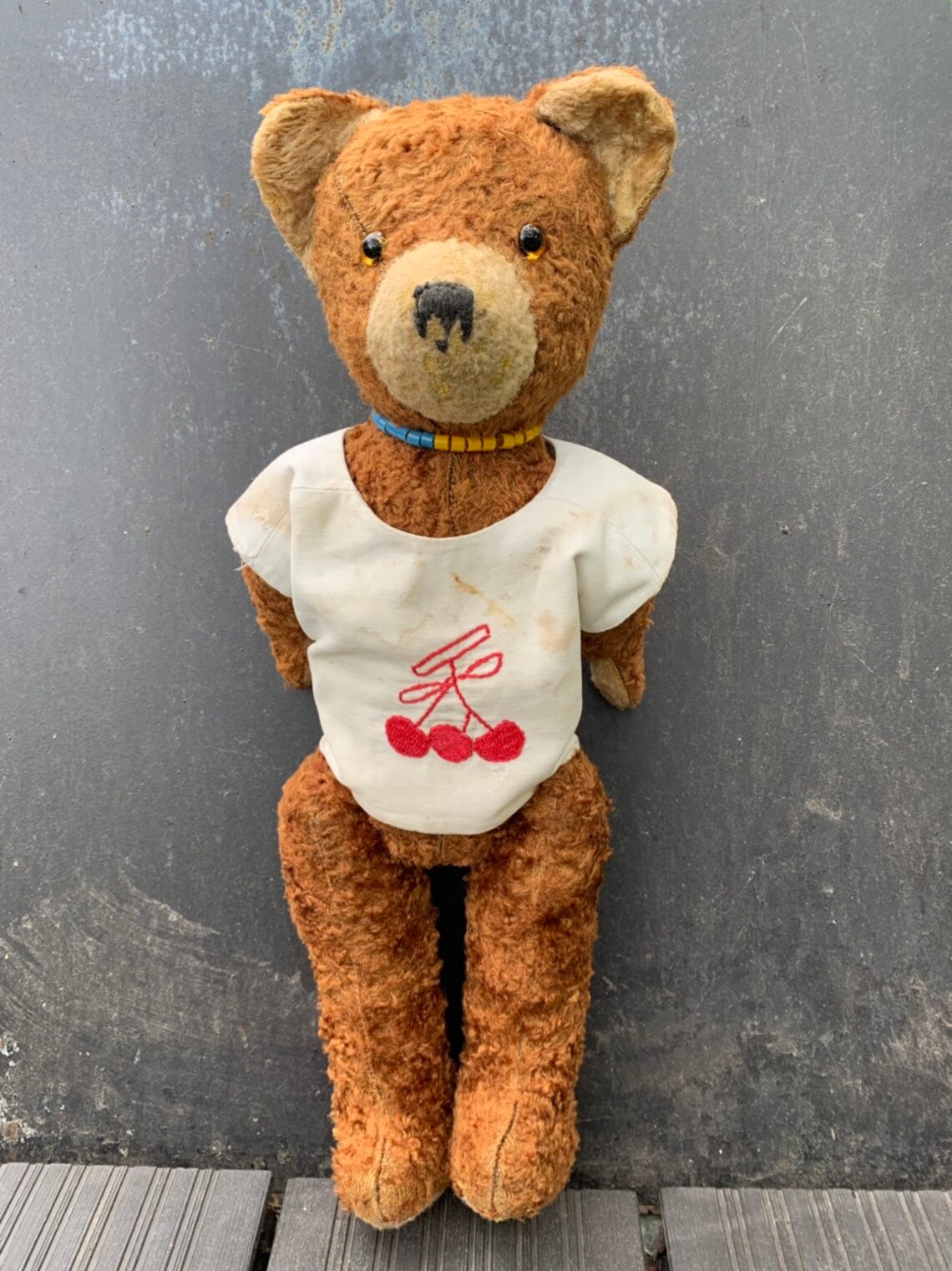 Antique Teddy Bear French Vintage Plush Teddy Stuffed With | Etsy