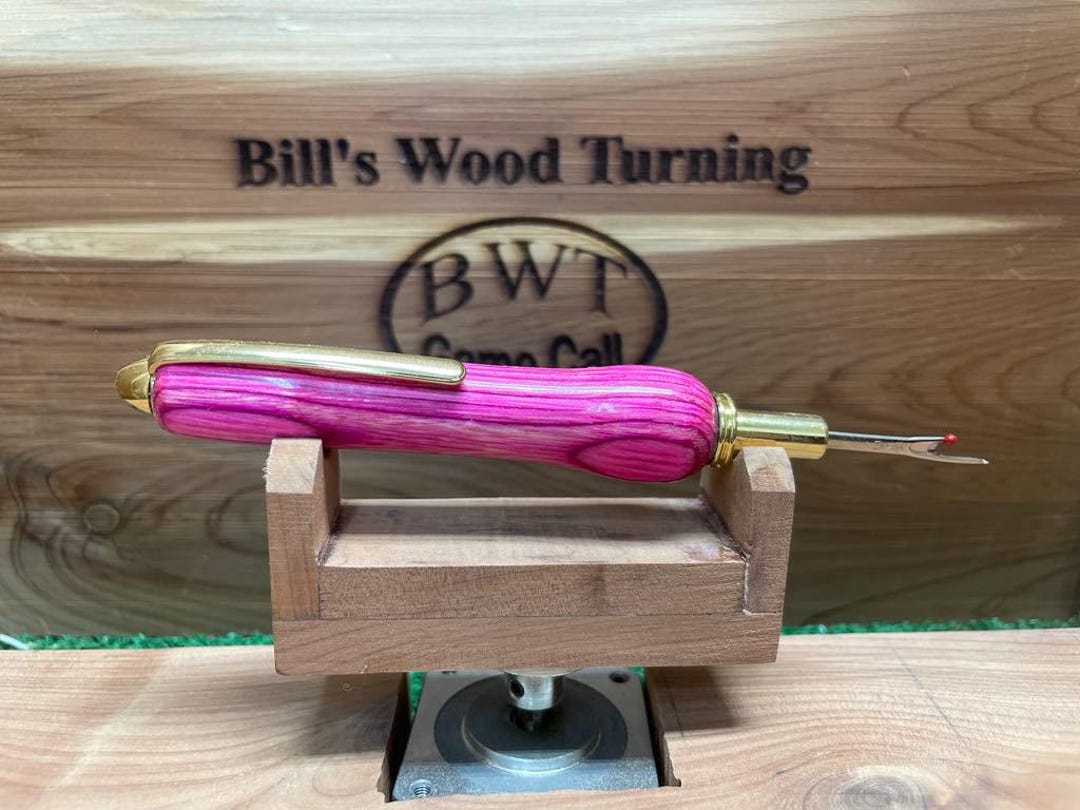 Seam Ripper Pink Stained Wood Gold Finish: P183 - Etsy