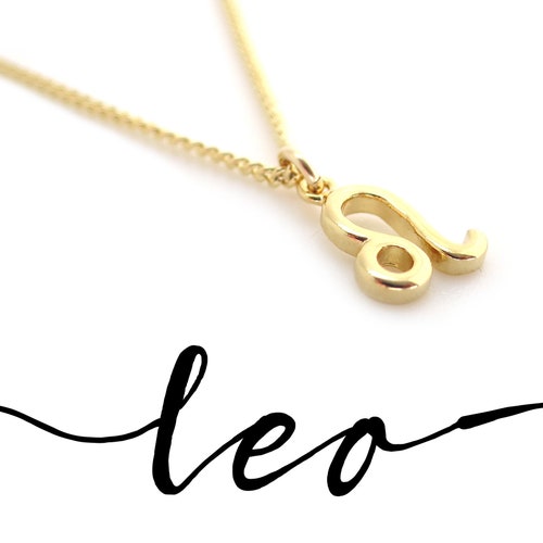 Dainty Leo Necklace Gold Leo Jewelry Small Leo Pendant Leo - Etsy