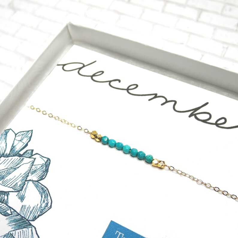 December Birthstone Necklace, Turquoise Necklace, Turquoise Gift ...