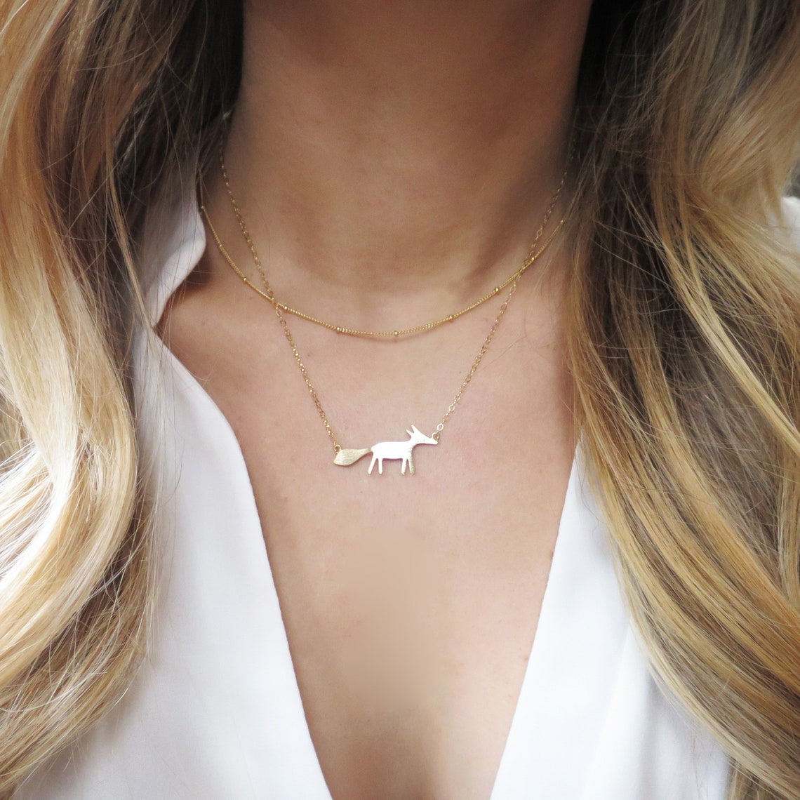 Gold Fox Necklace Fox Jewelry Fox Gift Small Fox Pendant - Etsy