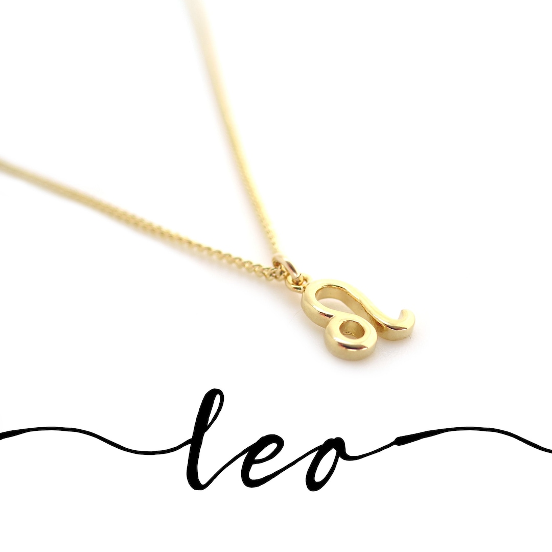 Dainty Leo Necklace, Gold Leo Jewelry, Small Leo Pendant, Leo Zodiac ...