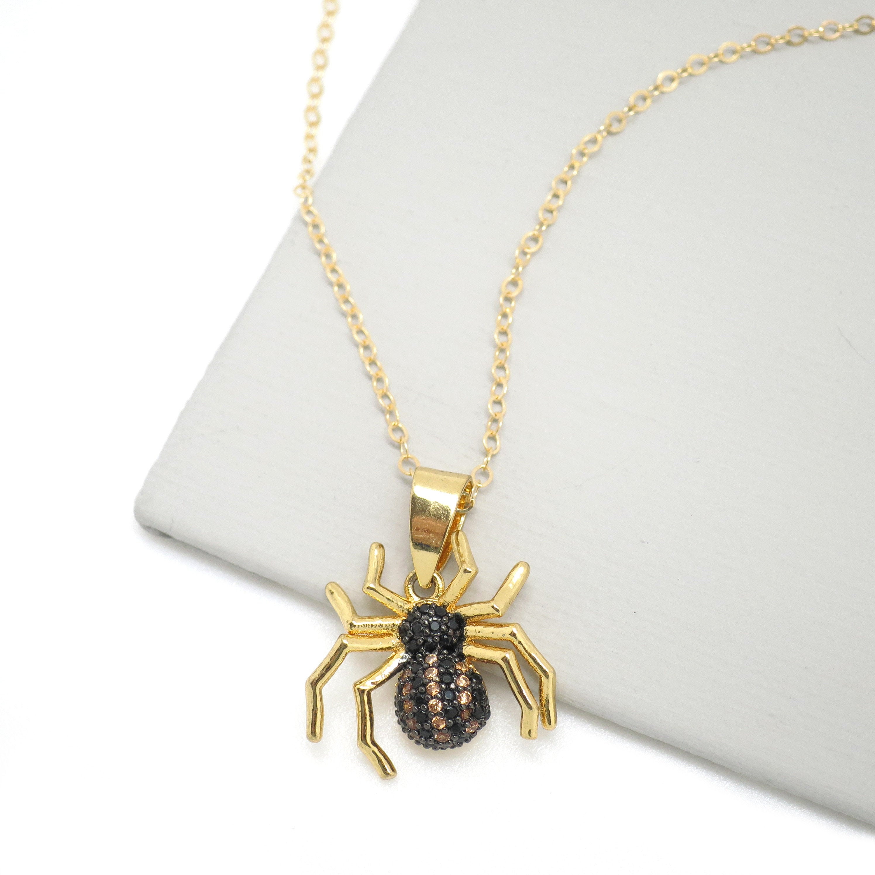 Gold & Black Spider Necklace Gold & Black Spider Necklace