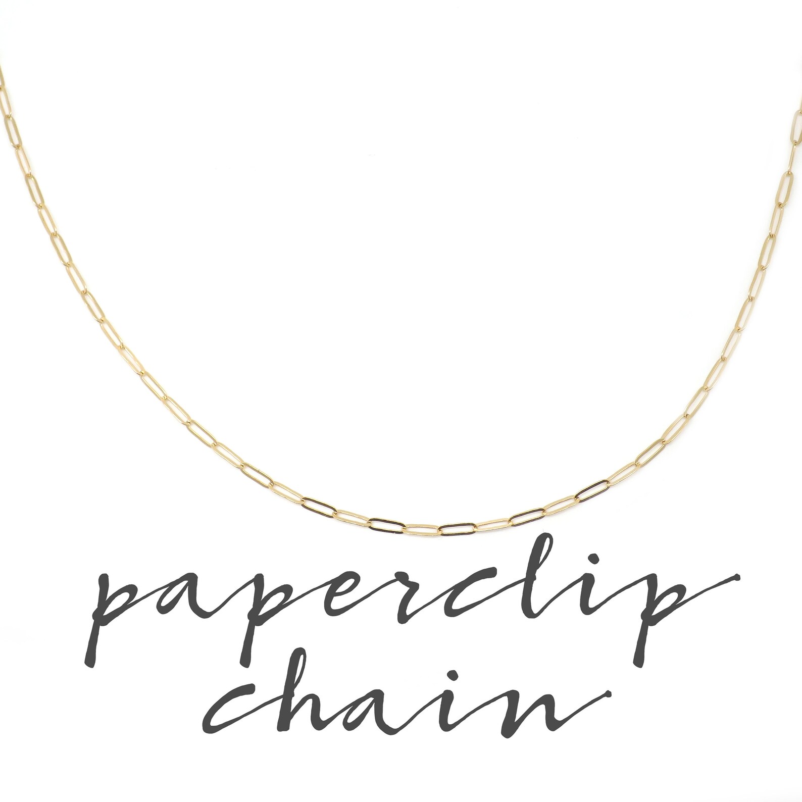 Silver Paperclip Chain Necklace Paperclip Necklace Silver - Etsy