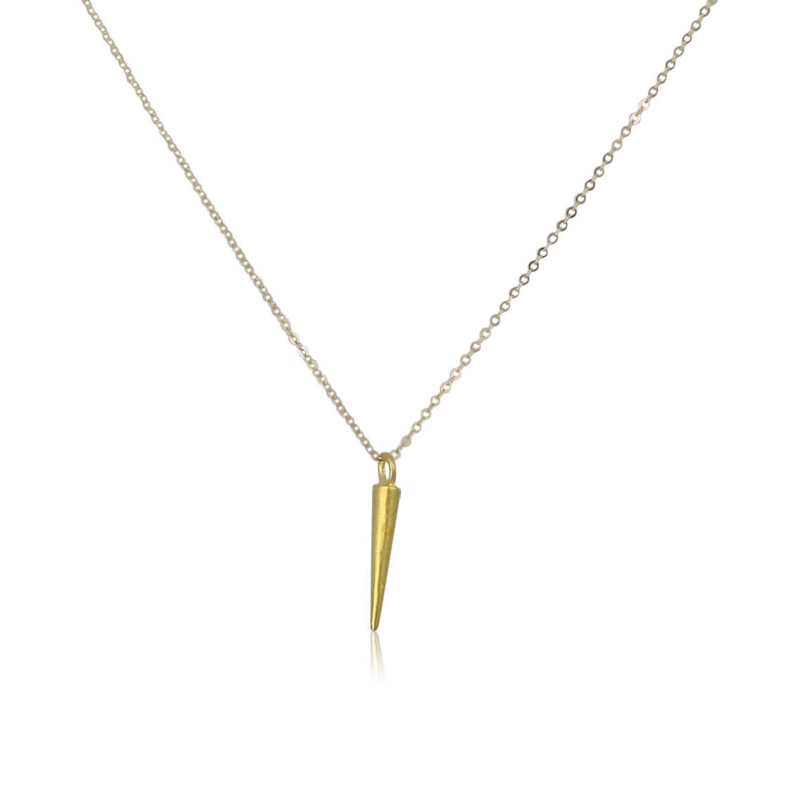 Minimal Gold Spike Necklace Simple Gold Point Necklace Spike | Etsy