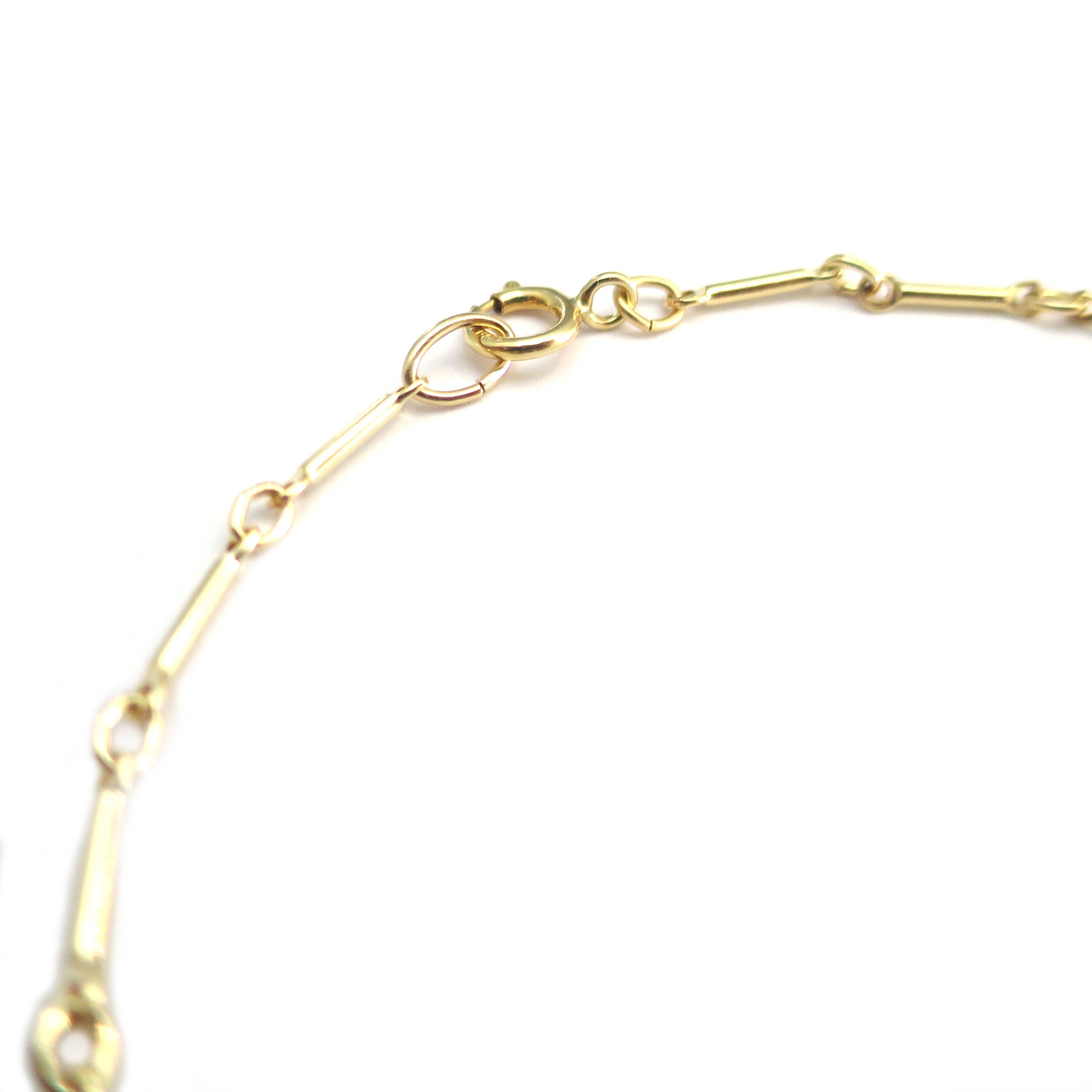 Gold Bar Chain Simple Gold Necklace Simple Gold Filled | Etsy