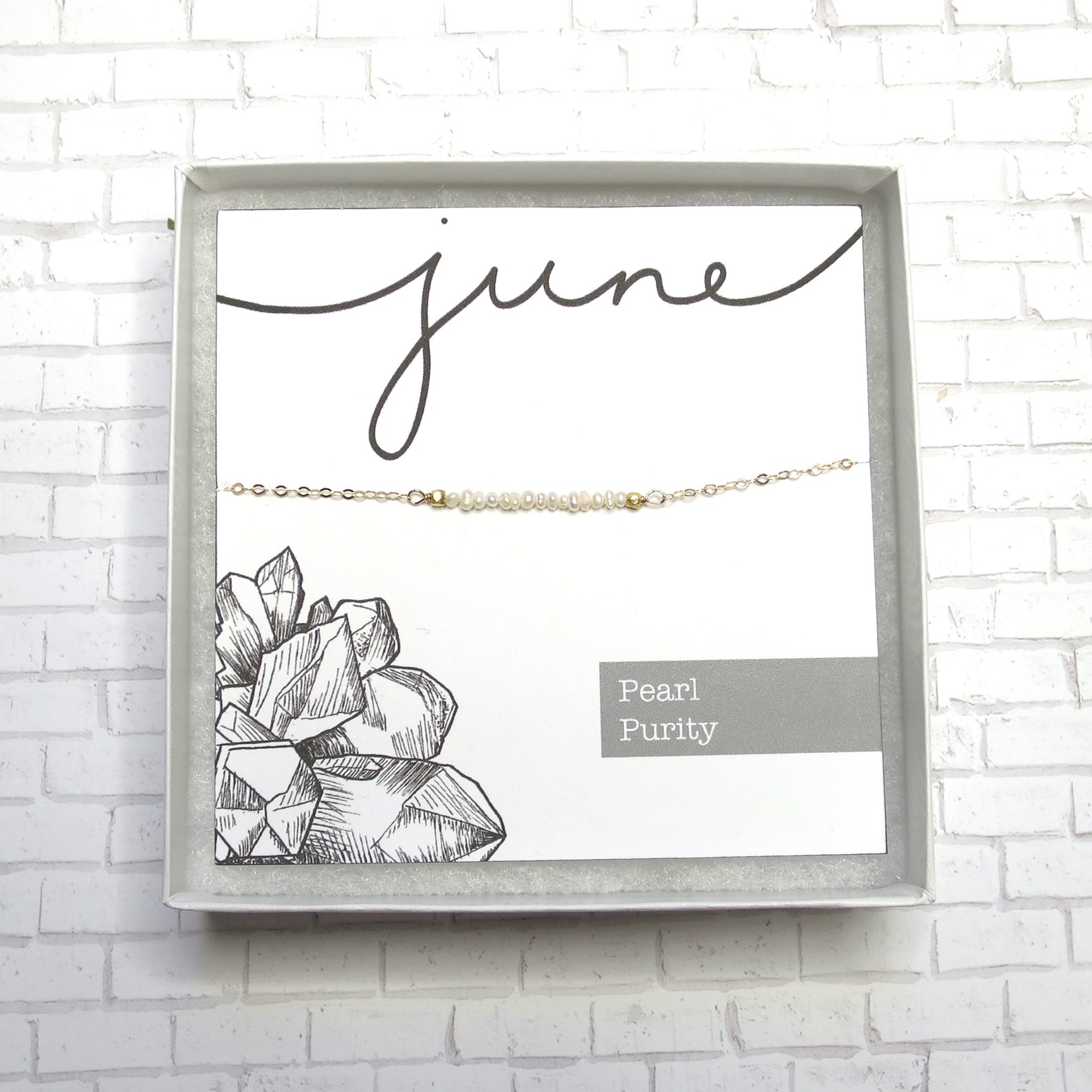 June Necklace June Birthstone Necklace June Birthday Gift - Etsy