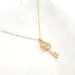 Small Gold Key Necklace, Dainty Key Necklace Small, Tiny Key Pendant ...
