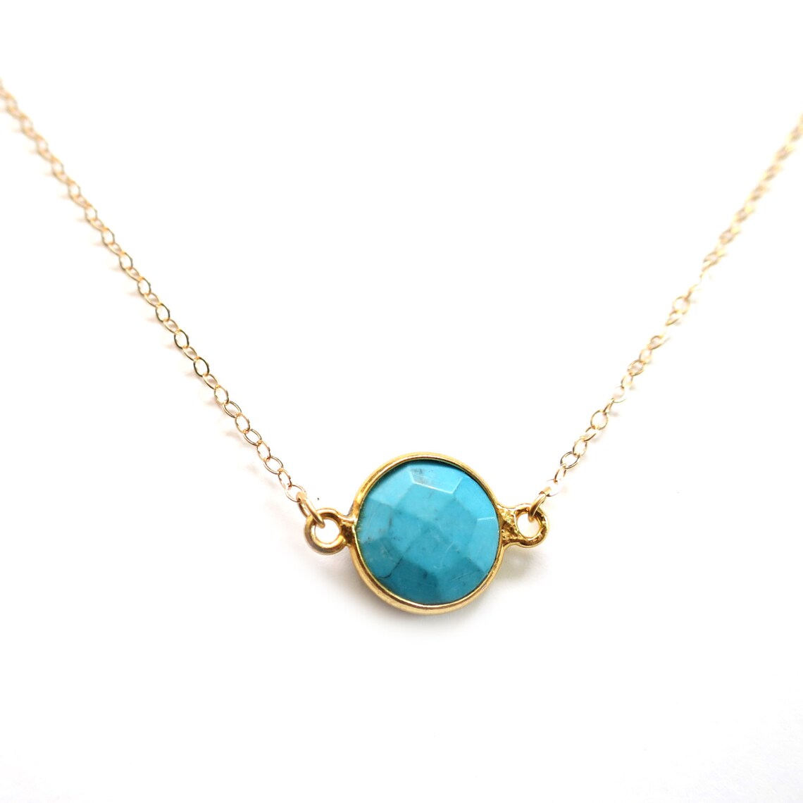 Small Turquoise Pendant, Dainty Turquoise Necklace, Turquoise Jewelry ...