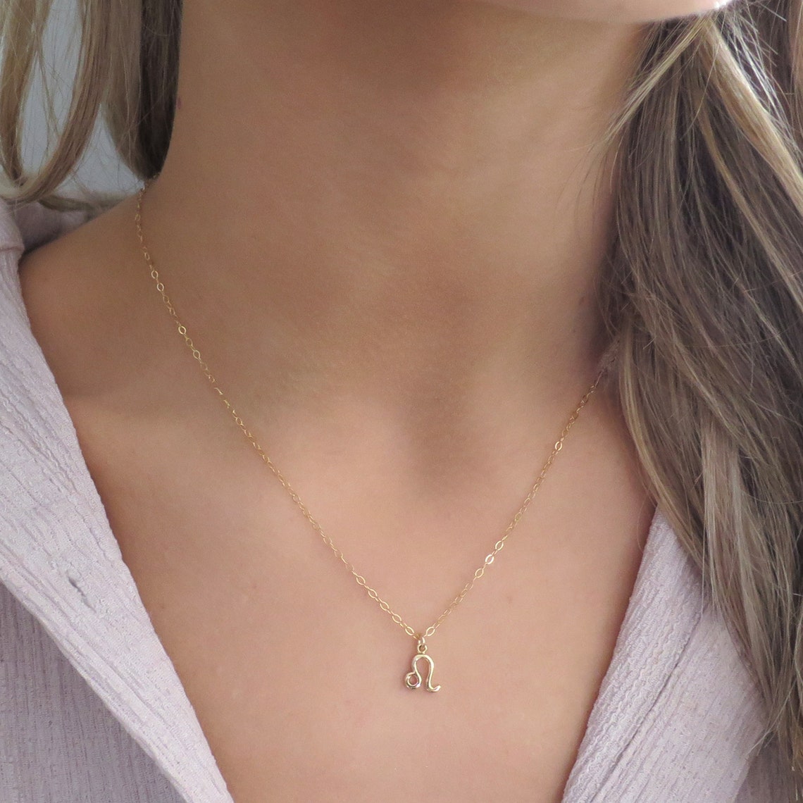 Dainty Leo Necklace Gold Leo Jewelry Small Leo Pendant Leo - Etsy