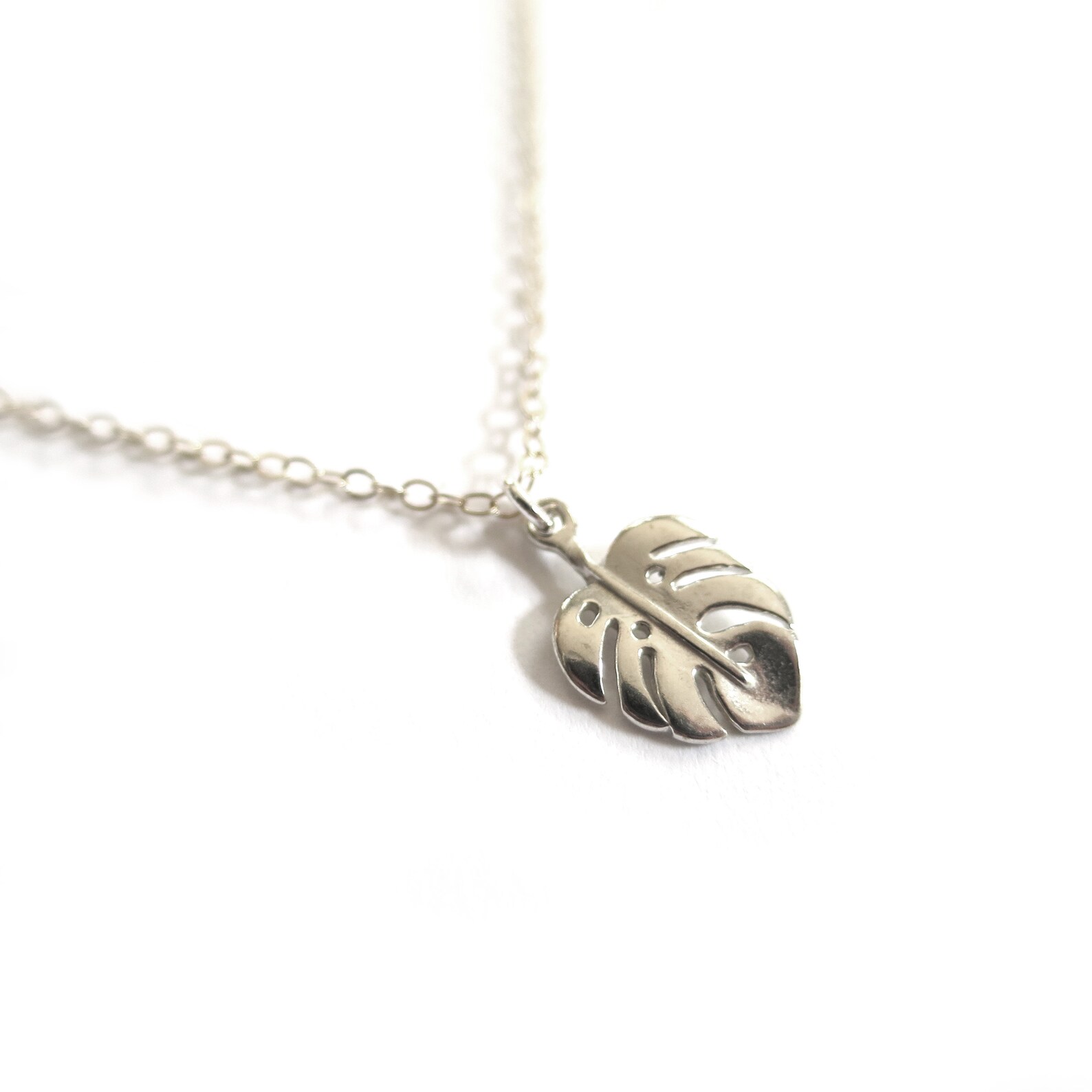 Gold Monstera Leaf Necklace Monstera Necklace Palm Leaf | Etsy