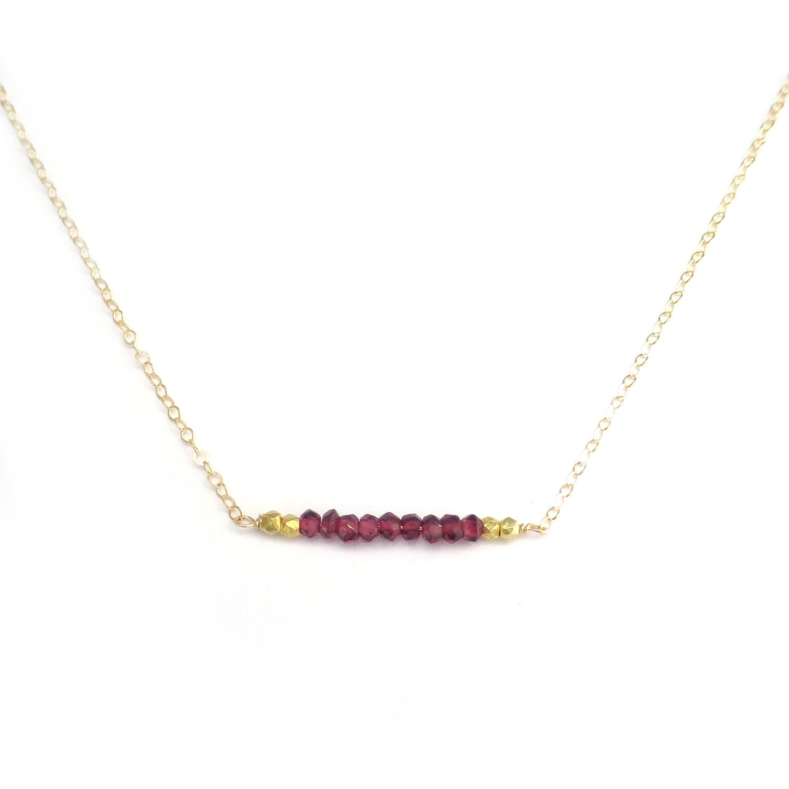 January Birthstone Necklace January Garnet Necklace Jewelry | Etsy