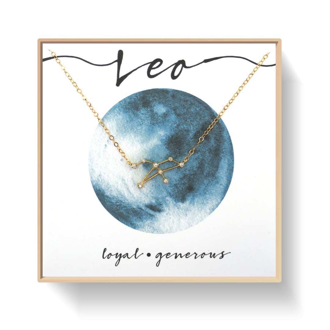 Gold Leo Necklace Gold, Leo Zodiac Necklace 14k Gold Filled Chain, Gold ...