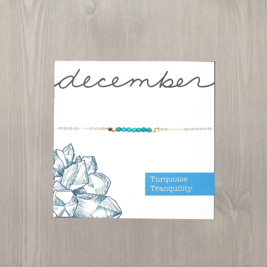 December Birthstone Necklace, Turquoise Necklace, Turquoise Gift ...