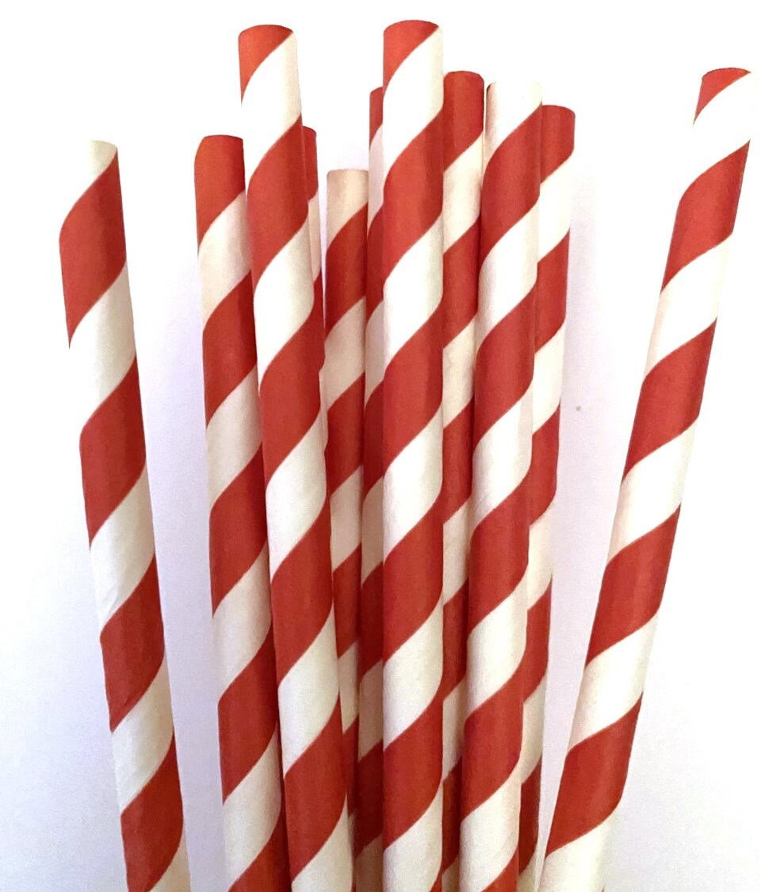 Red and White Straws, Paper Drinking Straws, Striped Straws, Red ...