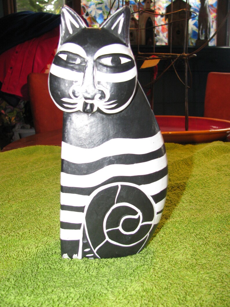 Vintage Batik Cat Folk Art - Etsy