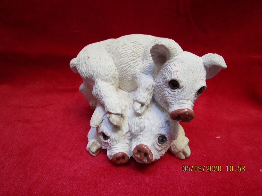 Stone Critters 1984 Pile of Pigs! - Etsy