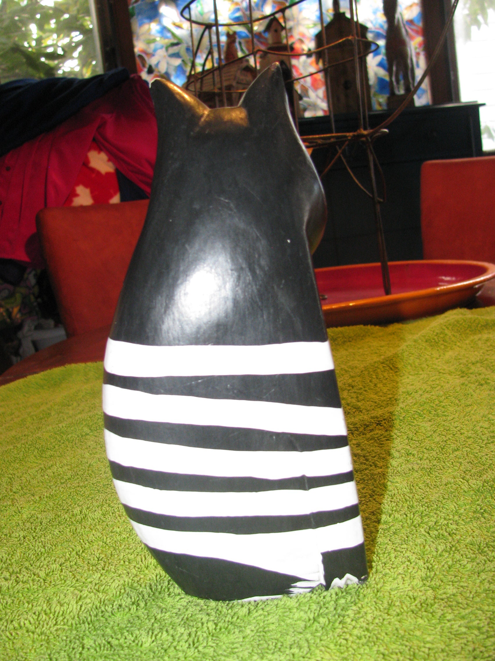 Vintage Batik Cat Folk Art - Etsy