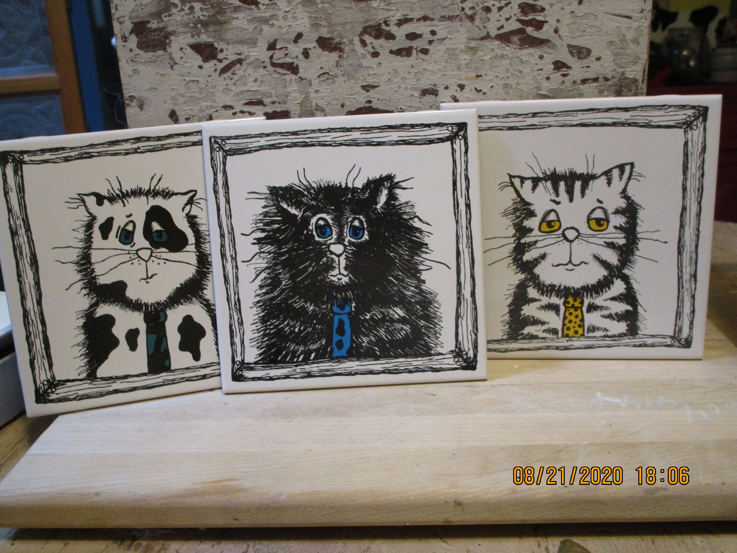 Hilarious Cat Tiles - Sold as a Set. - Etsy