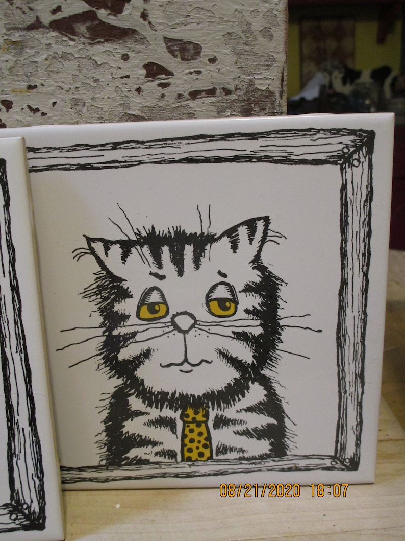 Hilarious Cat Tiles - Sold as a Set. - Etsy
