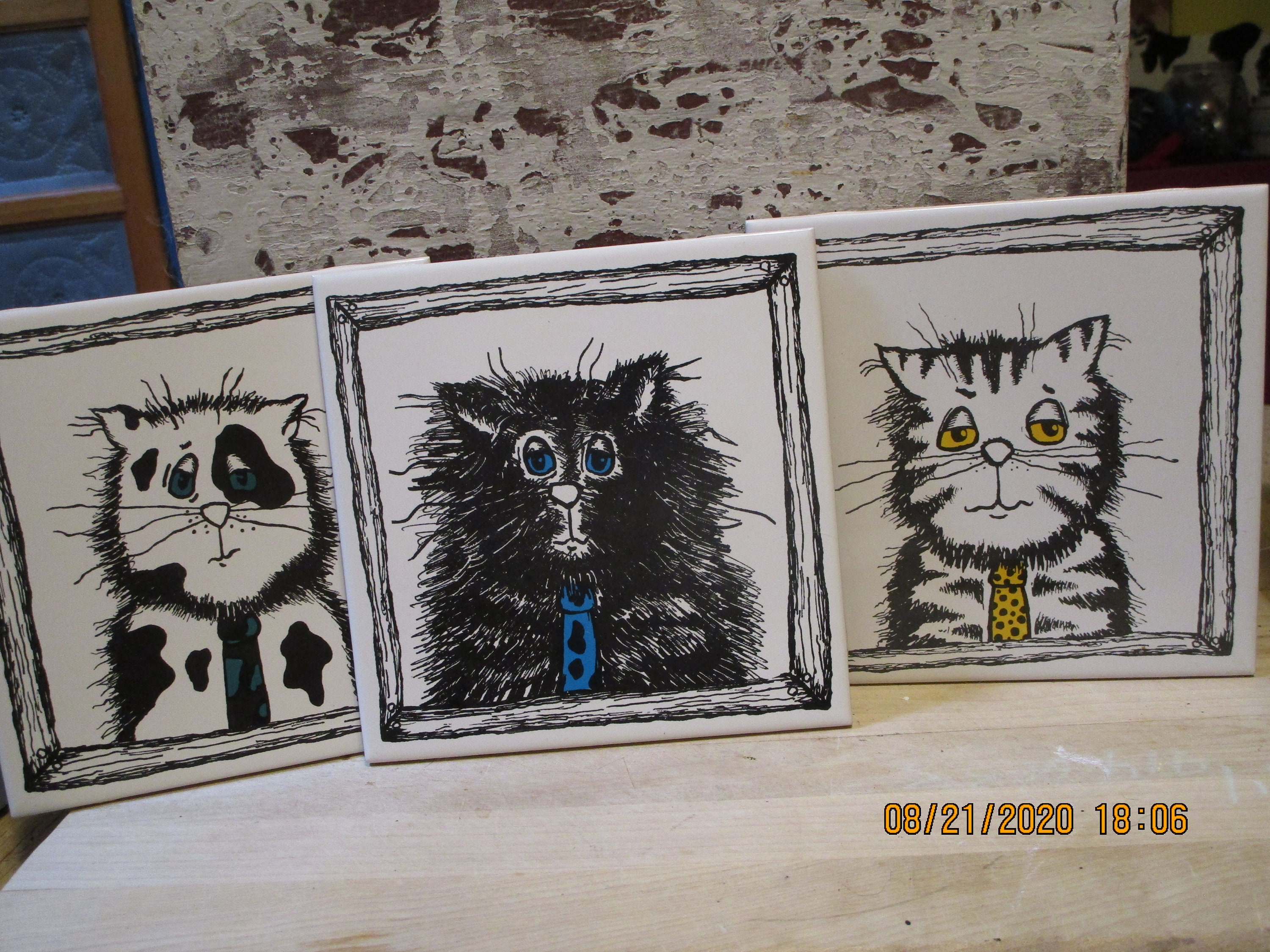 Hilarious Cat Tiles - Sold as a Set. - Etsy
