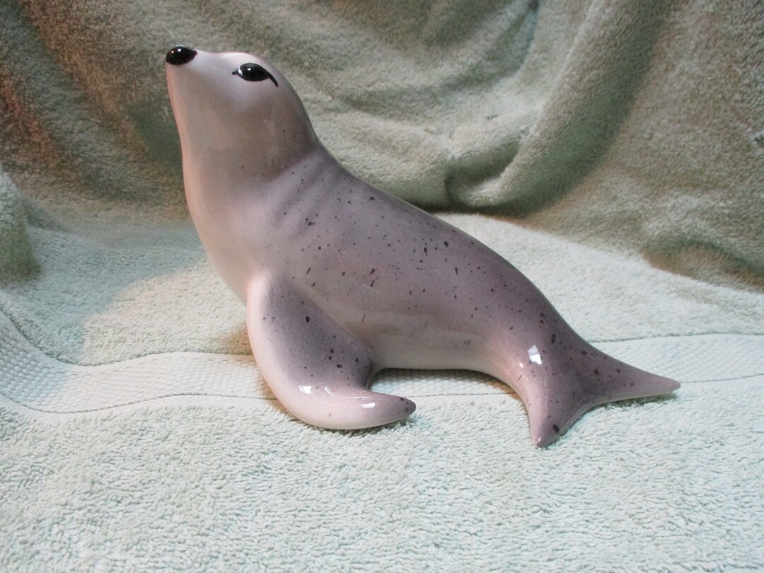 Ceramic Seal by Joni Pottery Canada Collectors Item Hand Painted - Etsy
