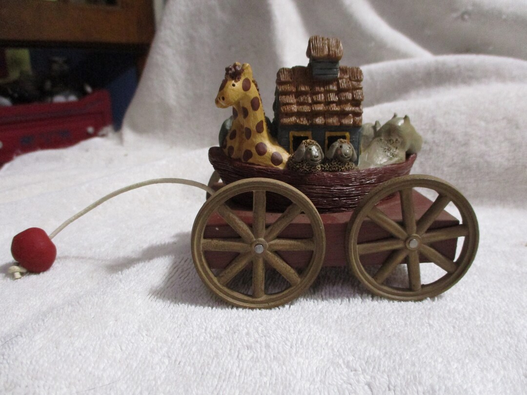Noah's Ark Pulled on a Wagon - Rare Find - Etsy