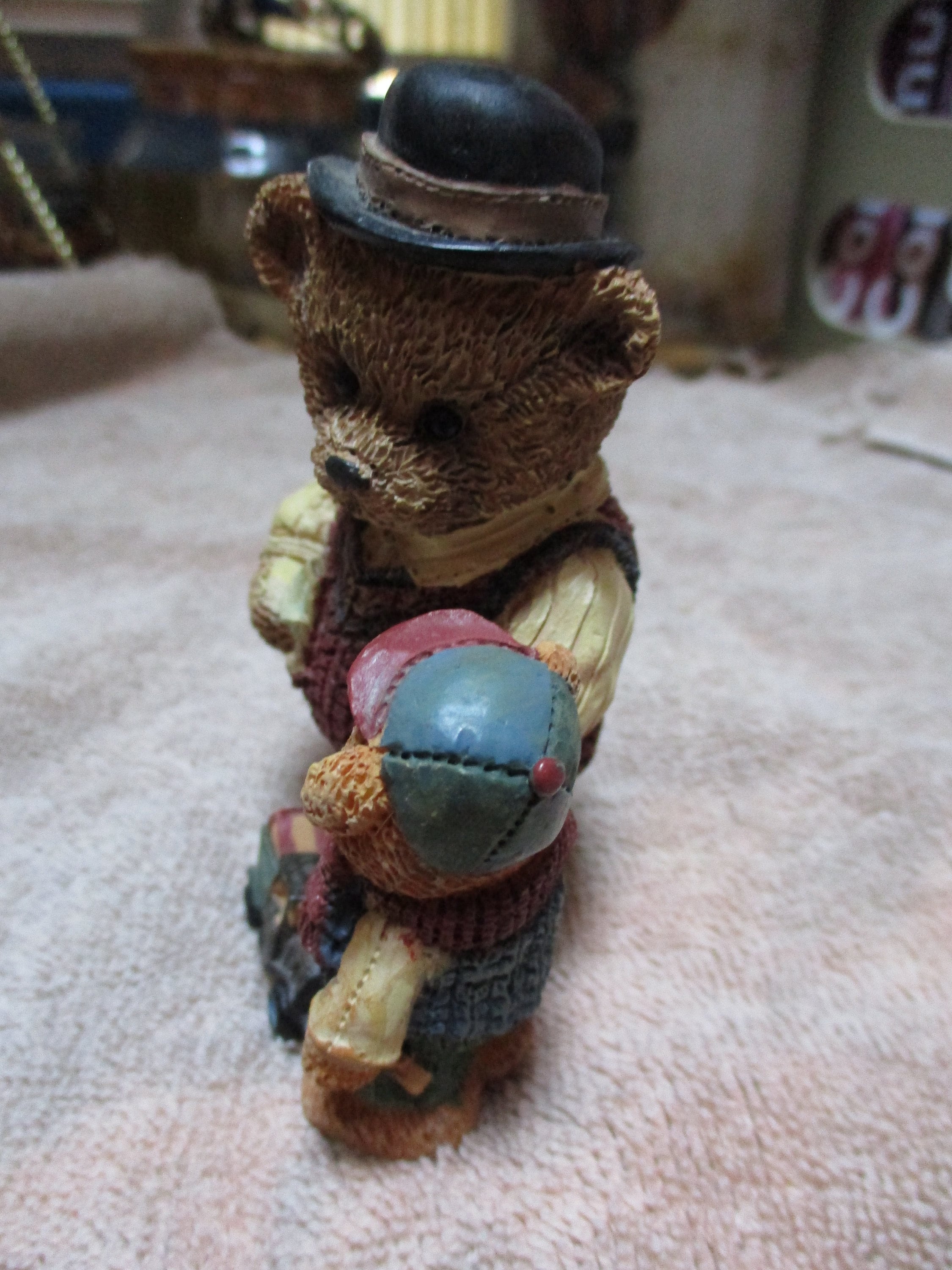 Teddy Bear Dad and His Son Sharing a Moment Outside Together. - Etsy