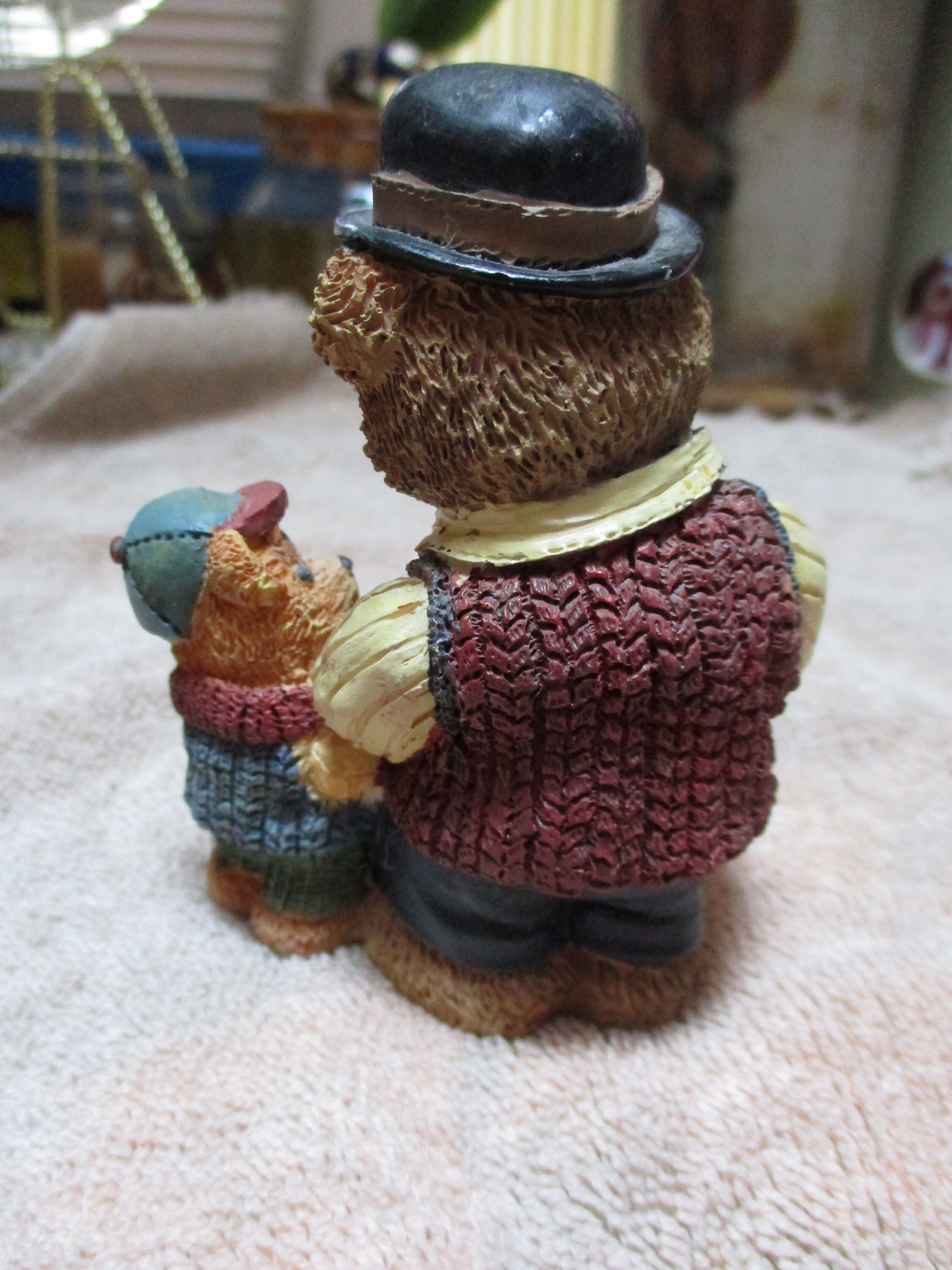 Teddy Bear Dad and His Son Sharing a Moment Outside Together. - Etsy