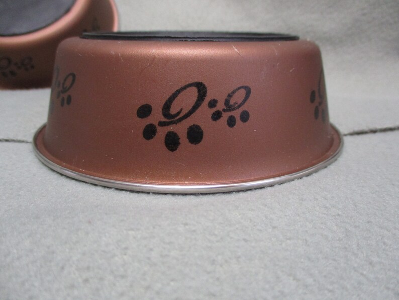 Stainless Steel Paw Prints Pet Dishes - Set - Etsy