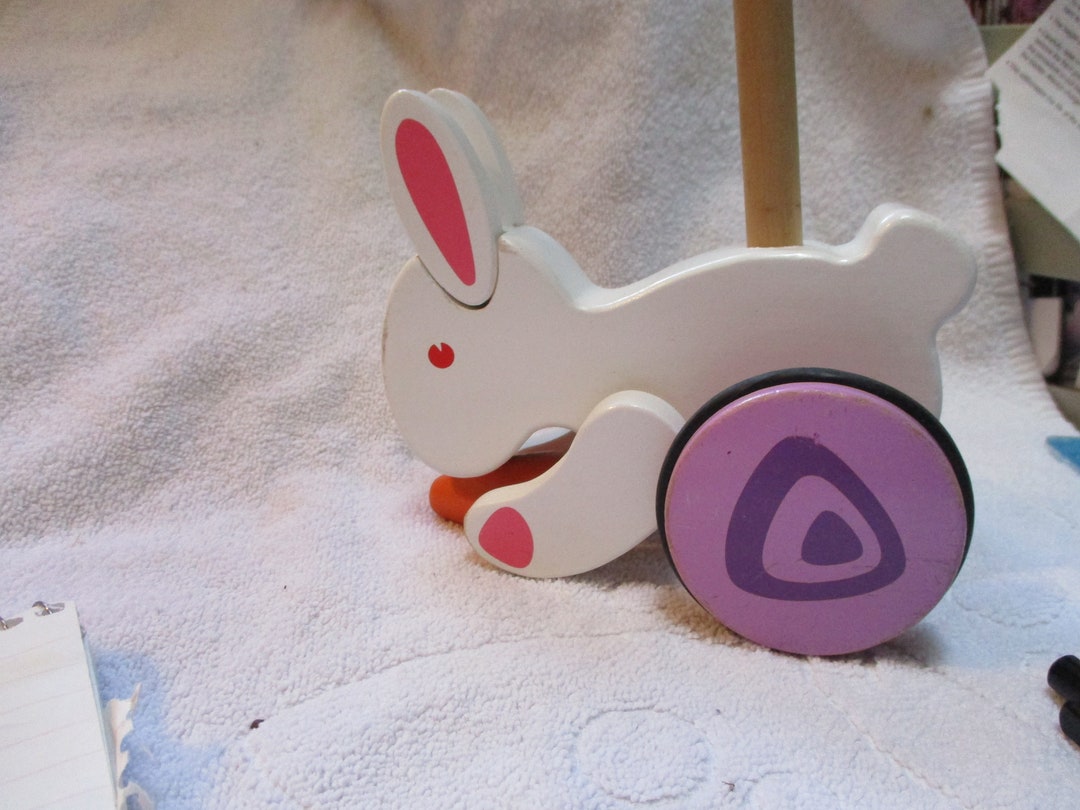 Hape Toys Bunny Push Pal Vintage Rare - Etsy