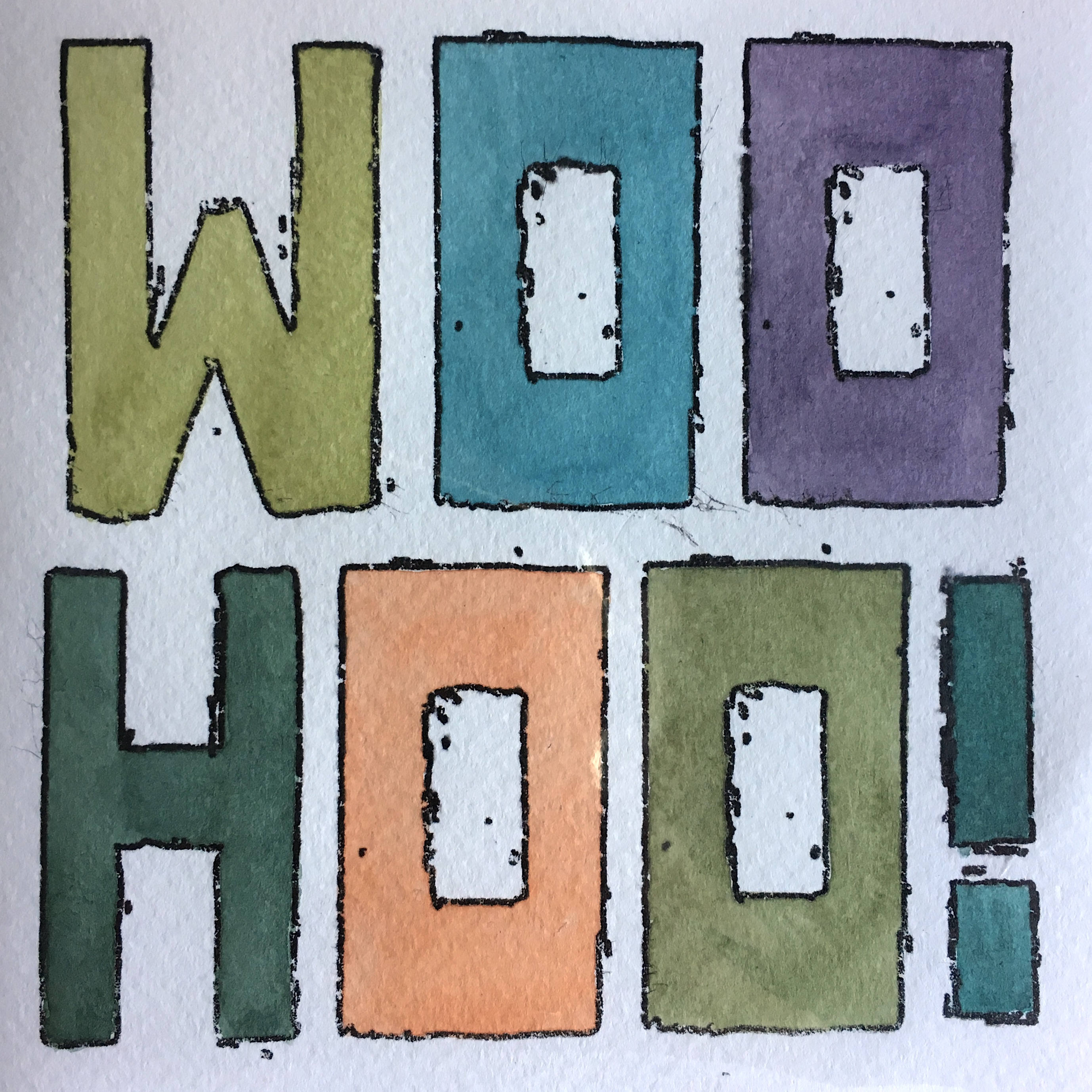 Handpainted Woohoo Card Unique Bespoke Options - Etsy