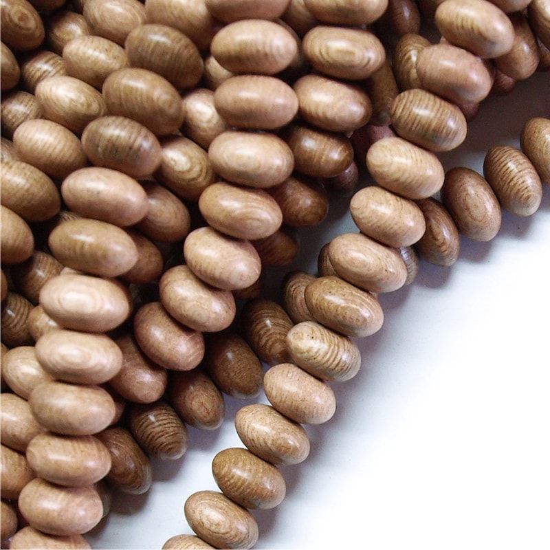 Wood Rondelle Beads - Etsy