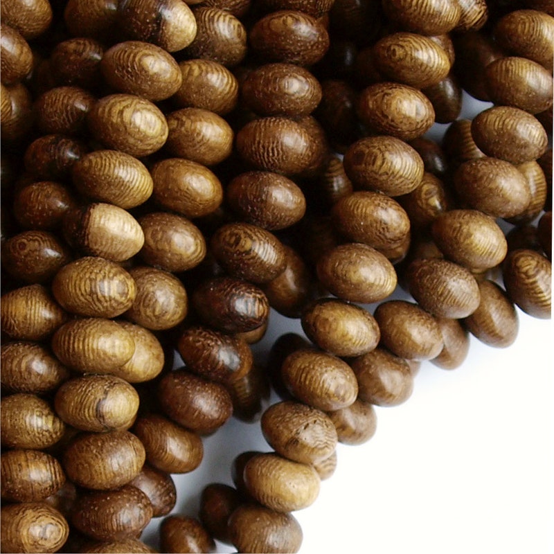 Wood Rondelle Beads - Etsy