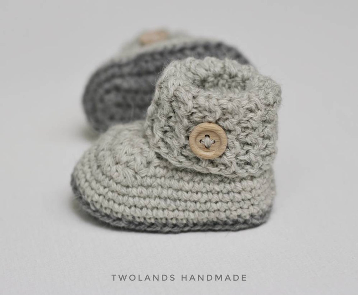 100%woolen Shoes, Crochet Baby Booties, Baby Shower Gift, Wool Baby ...