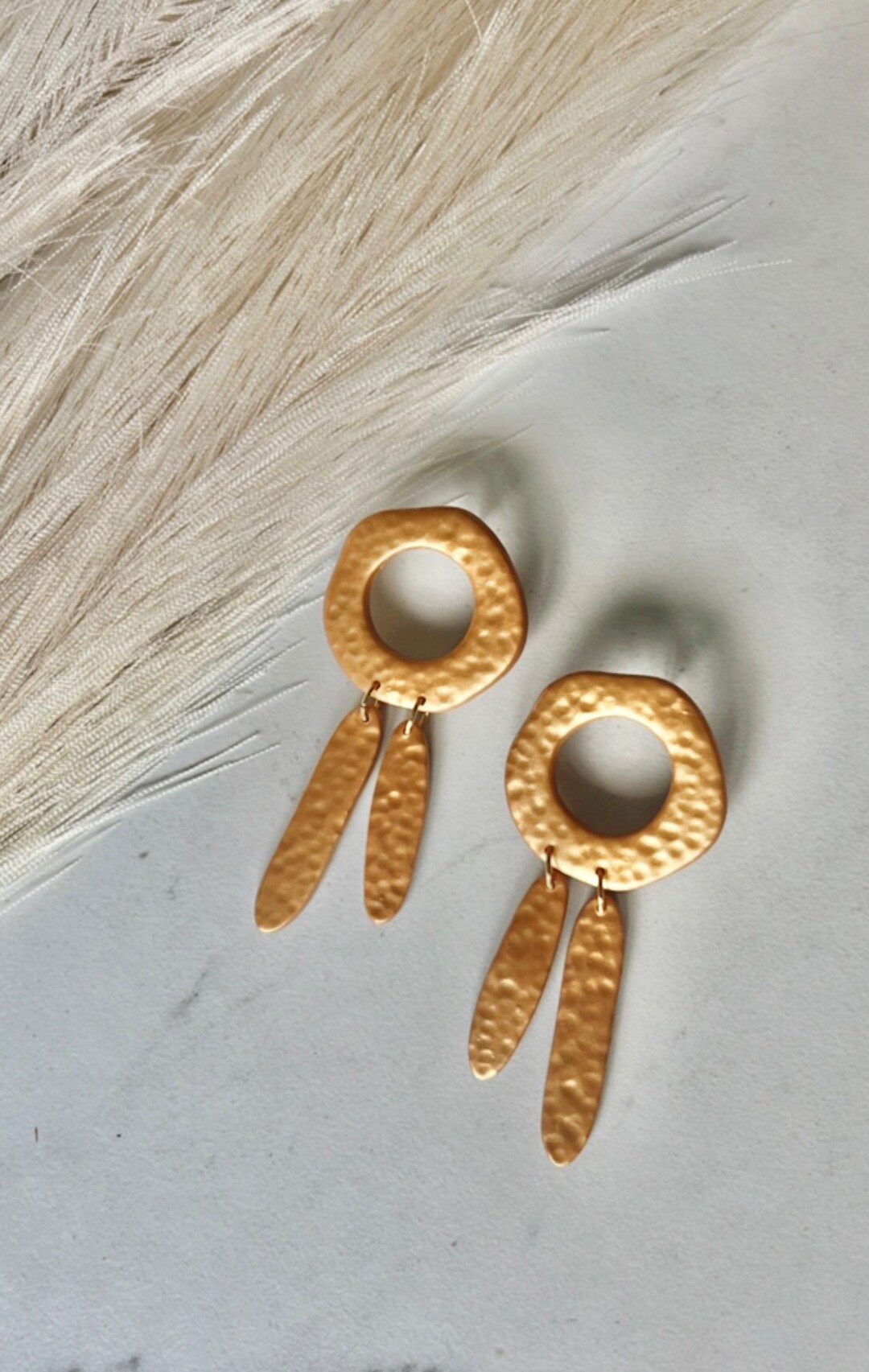 The LAUREL Style / Hammered Texture / Polymer Clay / Modern / Boho ...