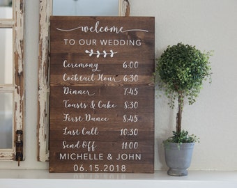 Wedding schedule | Etsy