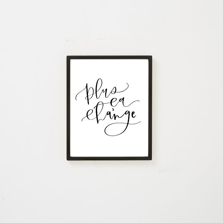 Plus Ça Change - Instant Download French Calligraphy Digital Print ...